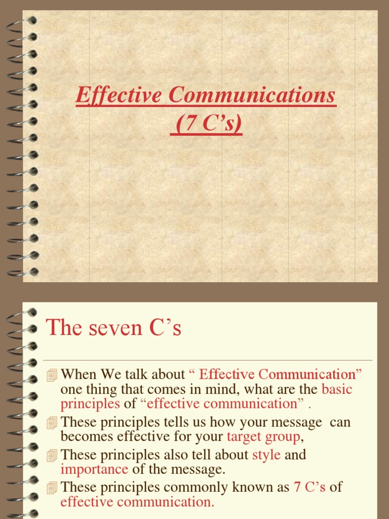 Effective Communications (7 C'S) | PDF | Communication | Semiotics