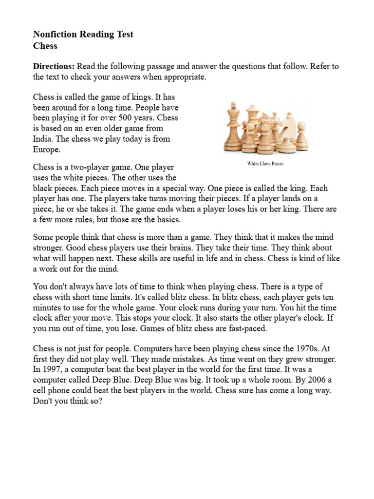 Chess GRADES 1 To 5 With Key | PDF | Chess | Cognition