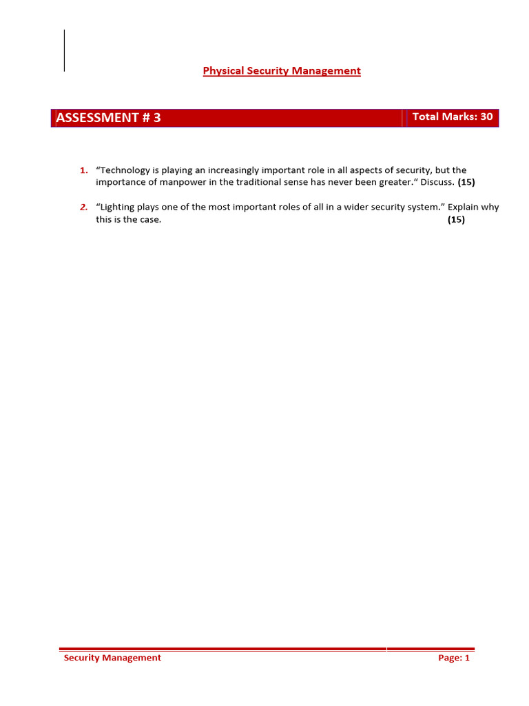 Assignment #3 Fof Security Management | PDF