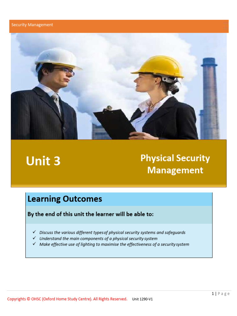 Reading Material #3 For Security Management | PDF | Physical Security | Security Alarm