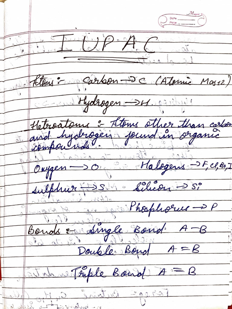 IUPAC Nomenclature | PDF