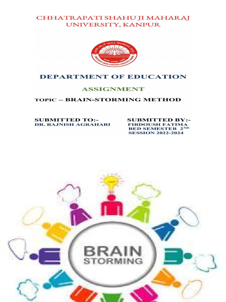 Brainstorming Method | PDF