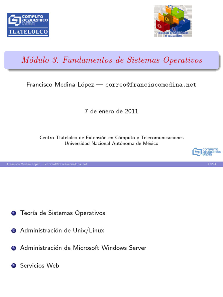 Fundamentos de Sistemas Operativos - Diplomado - ADB | PDF | Unix | Distribución de Linux