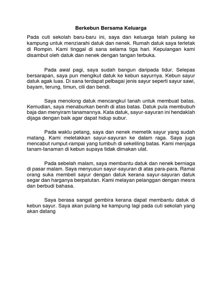 Berkebun Bersama Keluarga | PDF