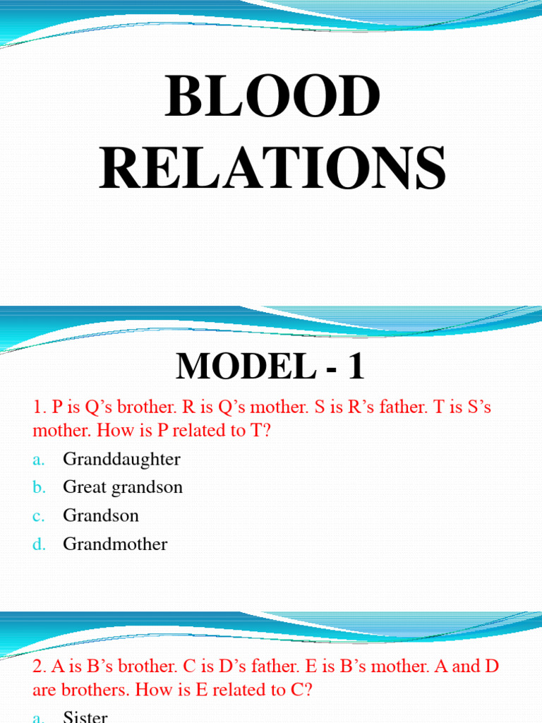 Blood Relation | PDF | Family | Living Arrangements