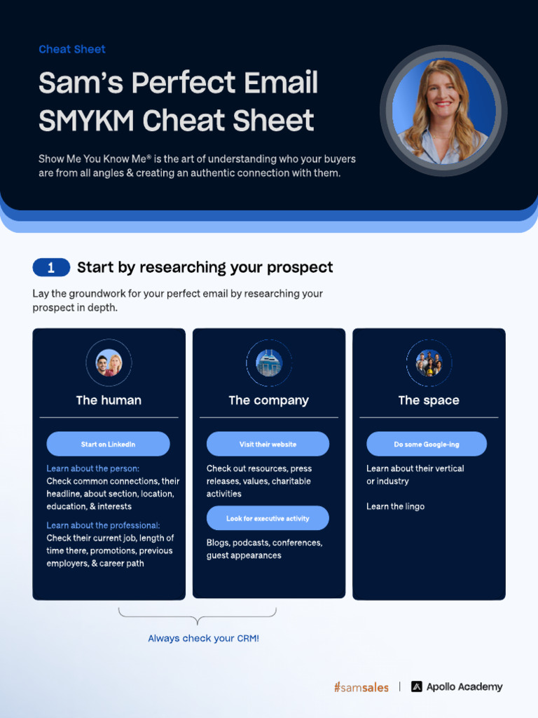 Sams Perfect Email Smykm Cheat Sheet | PDF