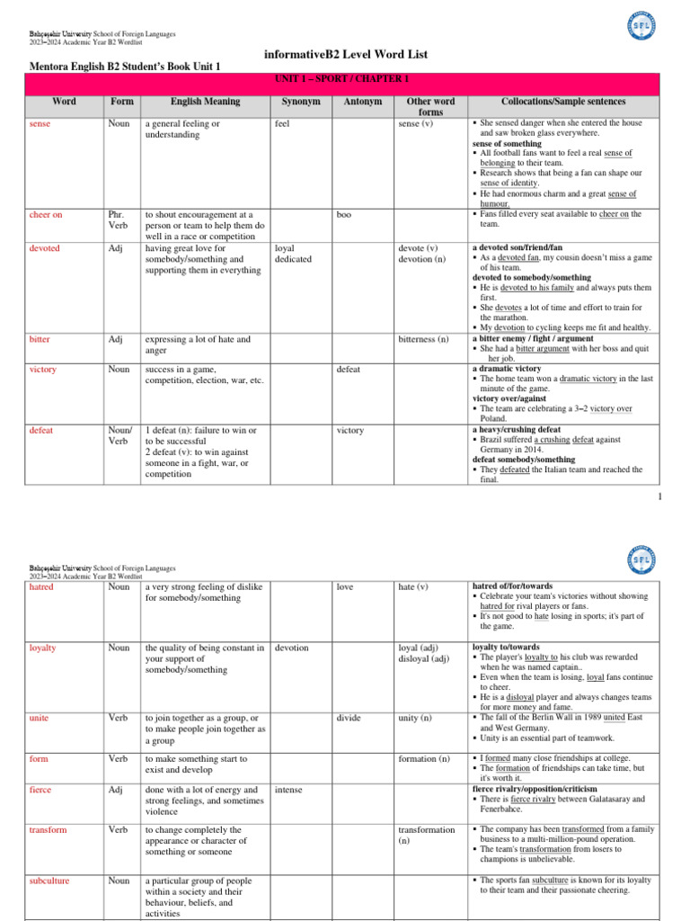B2 Word List For Proficiency | PDF | Memory | Psychological Trauma