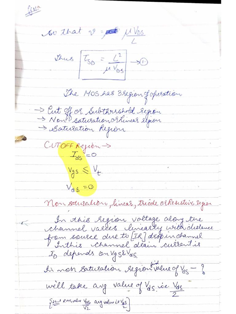 Cmos Vlsi Mosfet - Notes Lecture2 | PDF Cmos Vlsi Mosfet - Notes Lecture2 | PDF