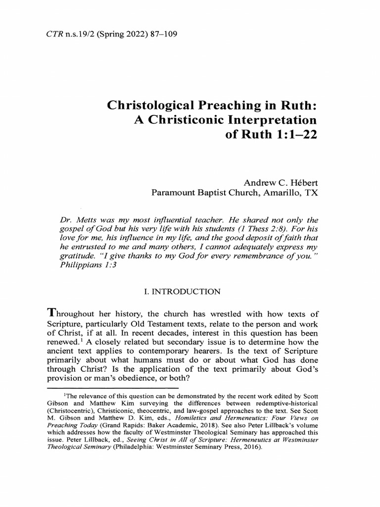 Christological Preaching | PDF | Ruth (Biblical Figure) | Jesus