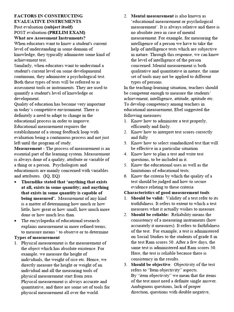 Midterm Reviewer | PDF | Educational Assessment | Multiple Choice