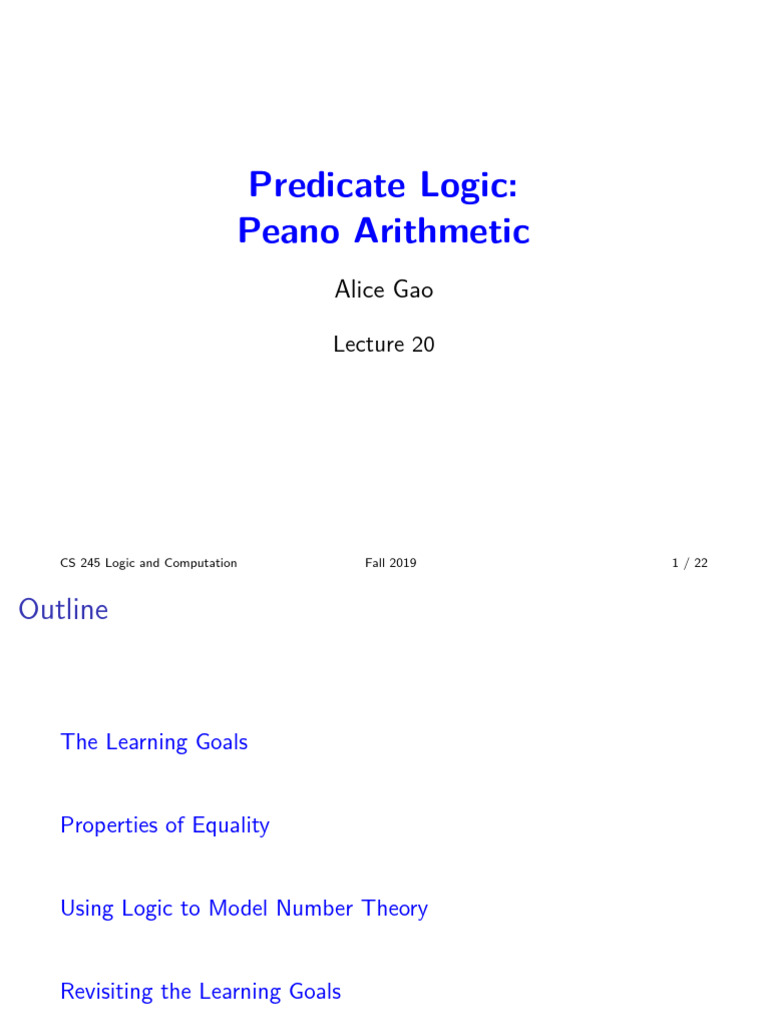 Models of Peano Arithmetic | PDF | Mathematical Logic | First Order Logic