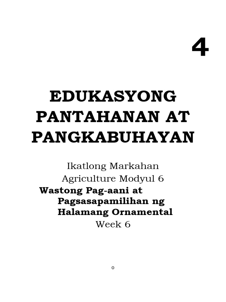 EPP Agri 4 Q3-Module 6 - Week6 | PDF