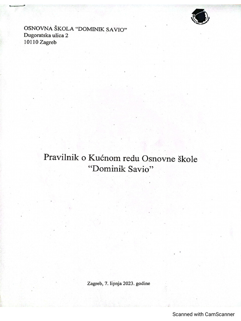Pravilnik o Kucnom Redu - 2023 | PDF
