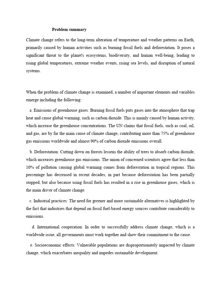 Critical Thinking - Sergine Inema | PDF | Climate Change | Greenhouse Gas