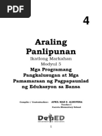 5 Mga Proyekto NG Pamahalaan Tongu Sa Kagalingang Pambayan at Pambansang Kaunlaran | PDF