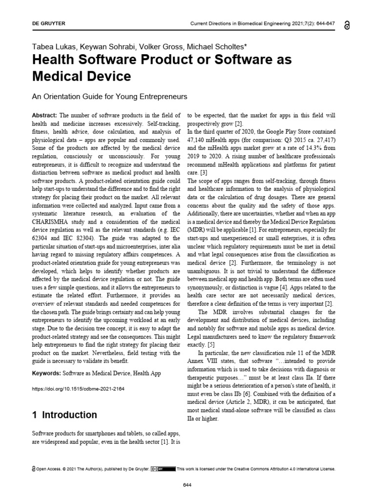 Health Software | PDF | Medical Device | Mobile App
