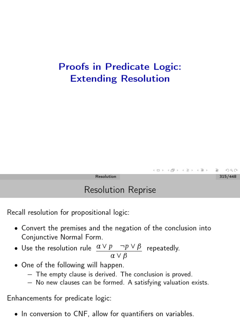 Pred Resolution | PDF | Mathematics | Mathematical Logic