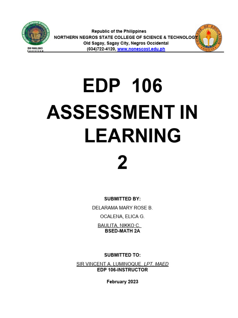 E Portfolio | PDF | Learning | Educational Assessment