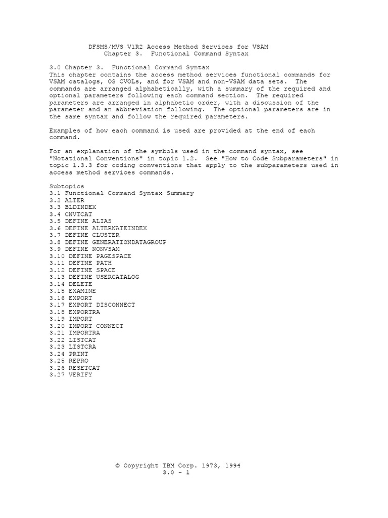 Manual Vsam | PDF | Computer Architecture | Computer Data Manual Vsam | PDF | Computer Architecture | Computer Data