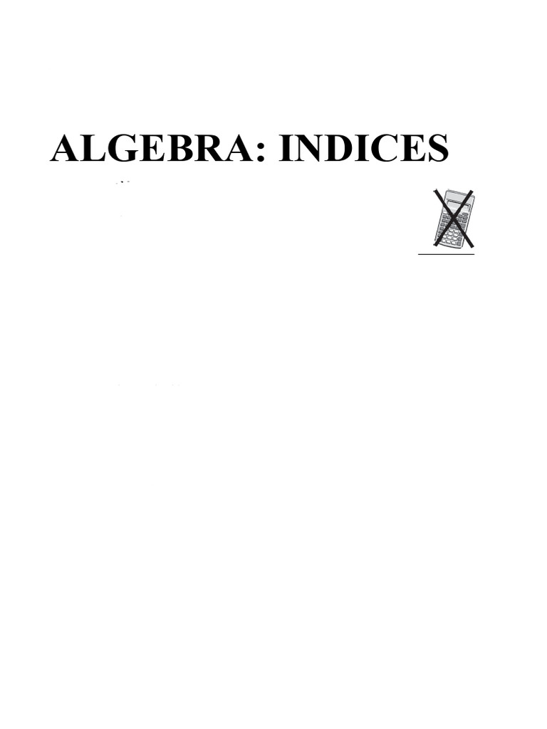 Indices Test | PDF