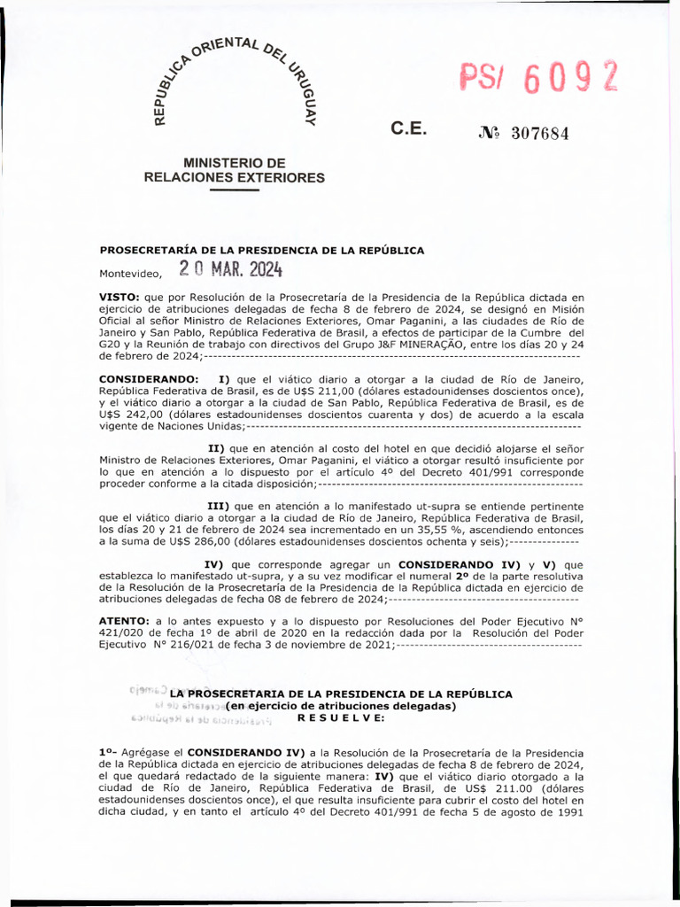 Presidencia 6092 | PDF
