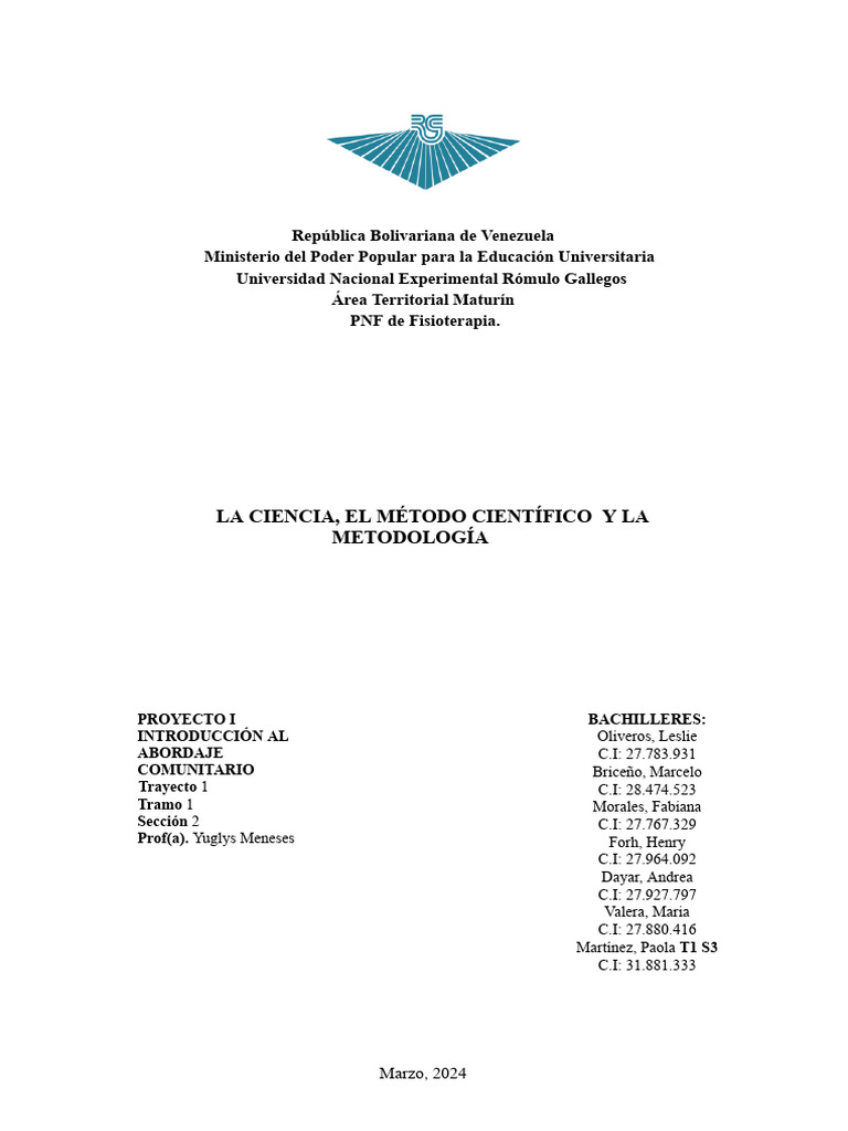 La Ciencia, El Metodo Cientifico y La Metodologia Listo | PDF | Método ...