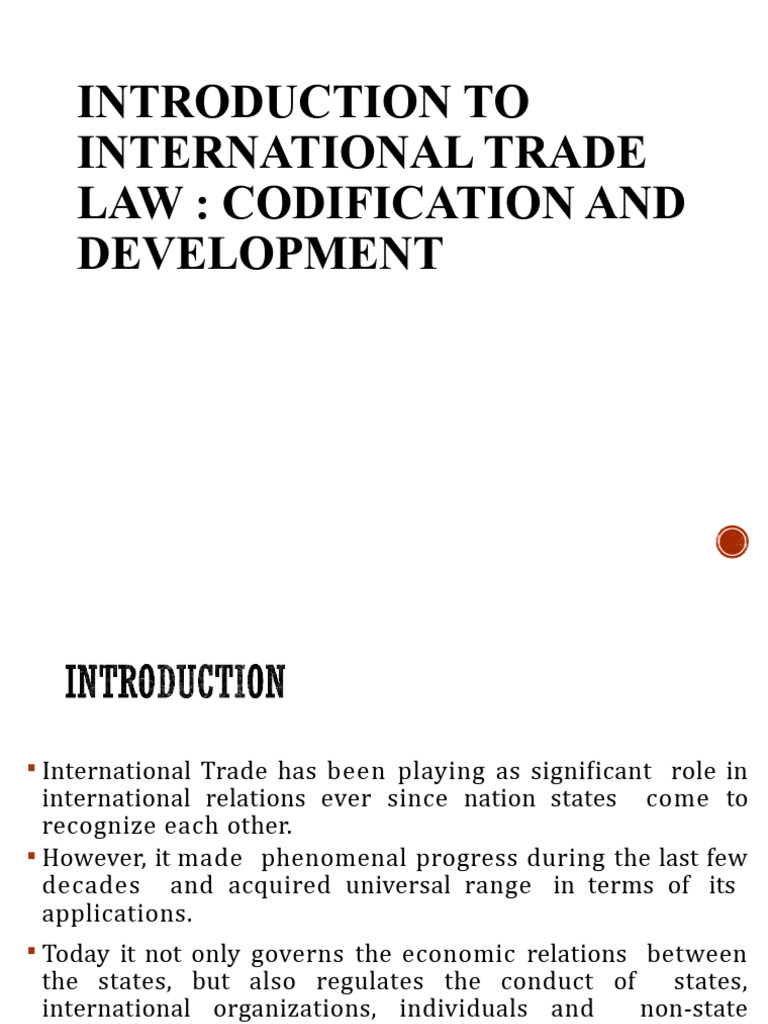 Introduction To International Trade Law | PDF | General Agreement On ...