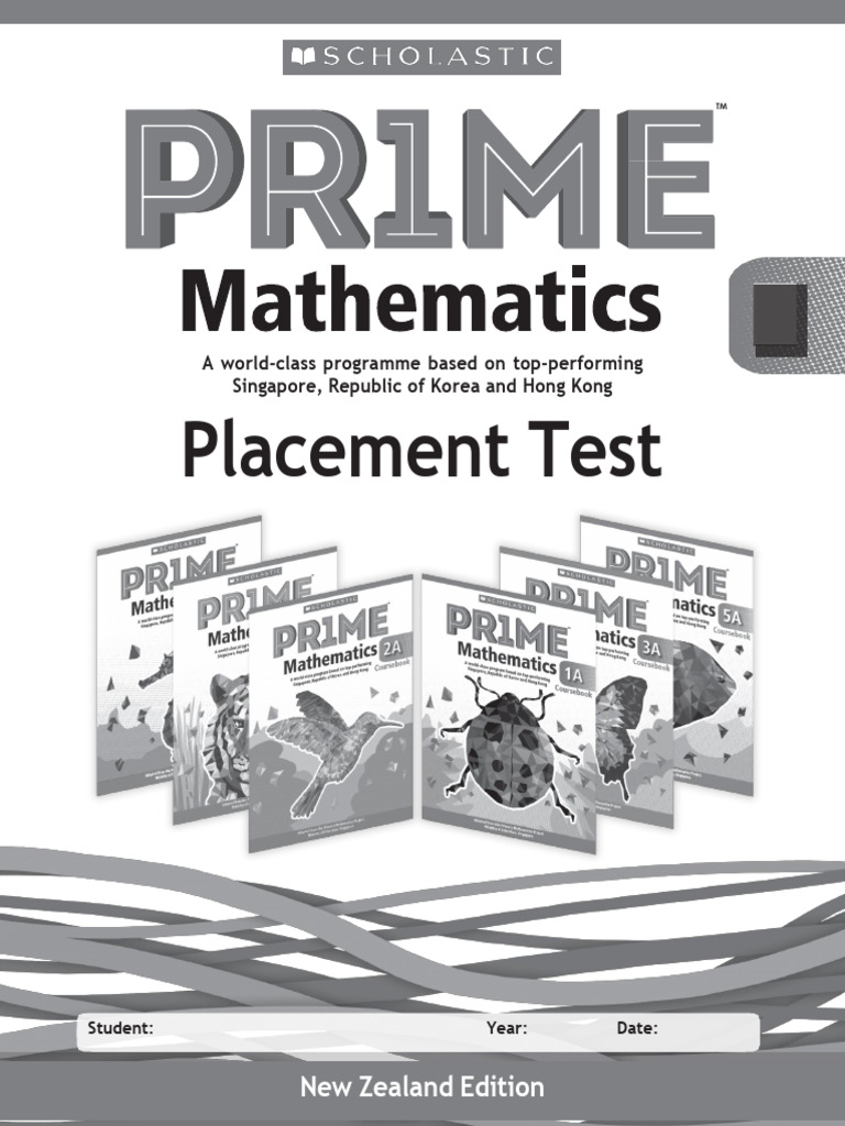 PR1ME Mathematics Placement Tests NZ Test 4 | PDF | Mathematics