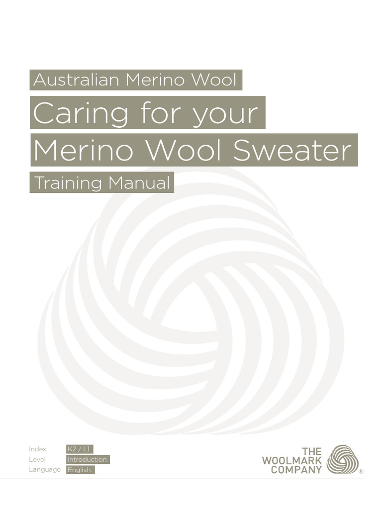 Caring For Your Merino Wool Sweater Manual English | PDF | Sweater | Wool