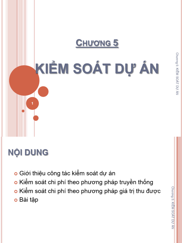 Quan-Ly-Du-An-Cho-Ky-Su - Qlda - Ch5-Chuong-5-Kiem-Soat-Duan - (Cuuduongthancong - Com) | PDF