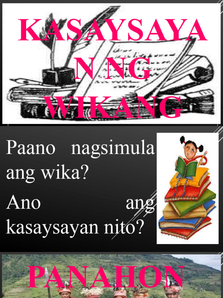 Kasaysayan NG Pinagmulan NG Wika | PDF