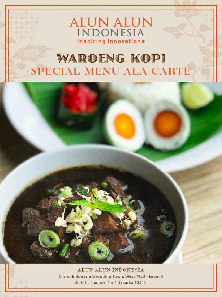 Ala Carte Waroeng Kopi | PDF | Foods | Cuisine