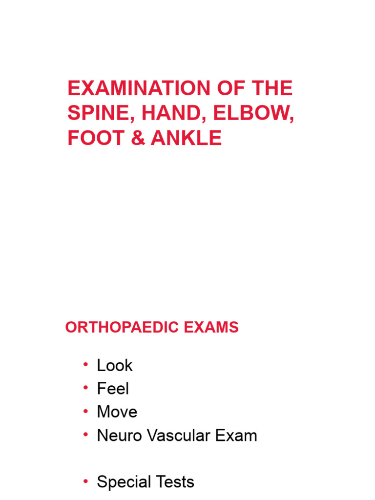 MSK Physical Examination - Part 2 | PDF | Anatomical Terms Of Motion ...