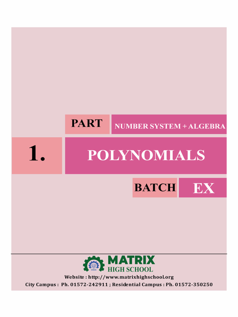 Ex Mathematics 1 | PDF