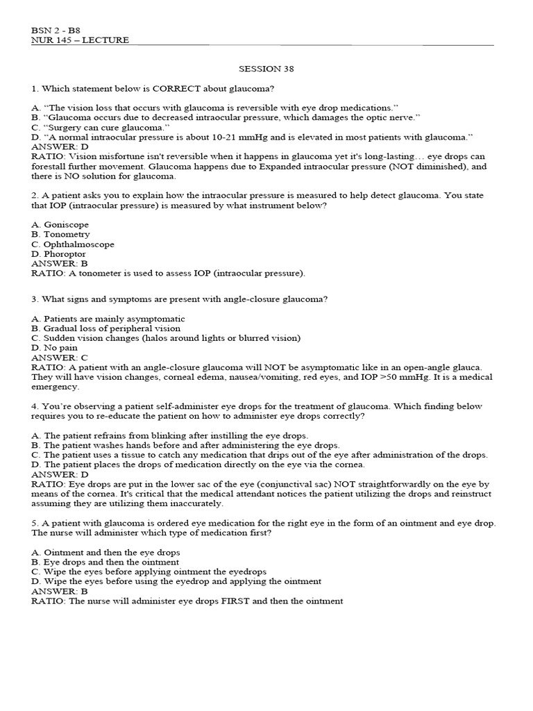 Sas 38 | PDF | Glaucoma | Cataract