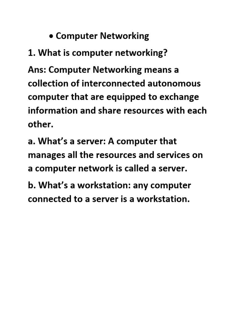 Computer Networking | PDF | Computer Network | Local Area Network Computer Networking | PDF | Computer Network | Local Area Network