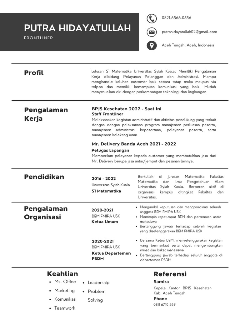 CV Putra | PDF