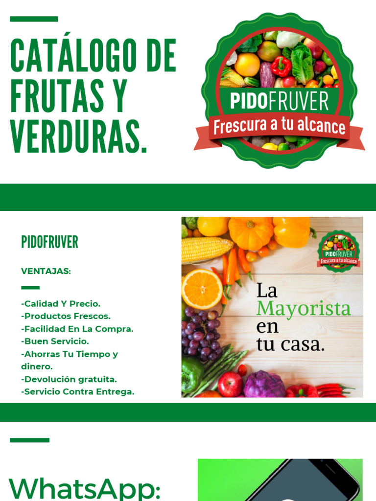 Catalogo De Frutas Y Verduras Pdf Plantas Comestibles Cocina Vegana