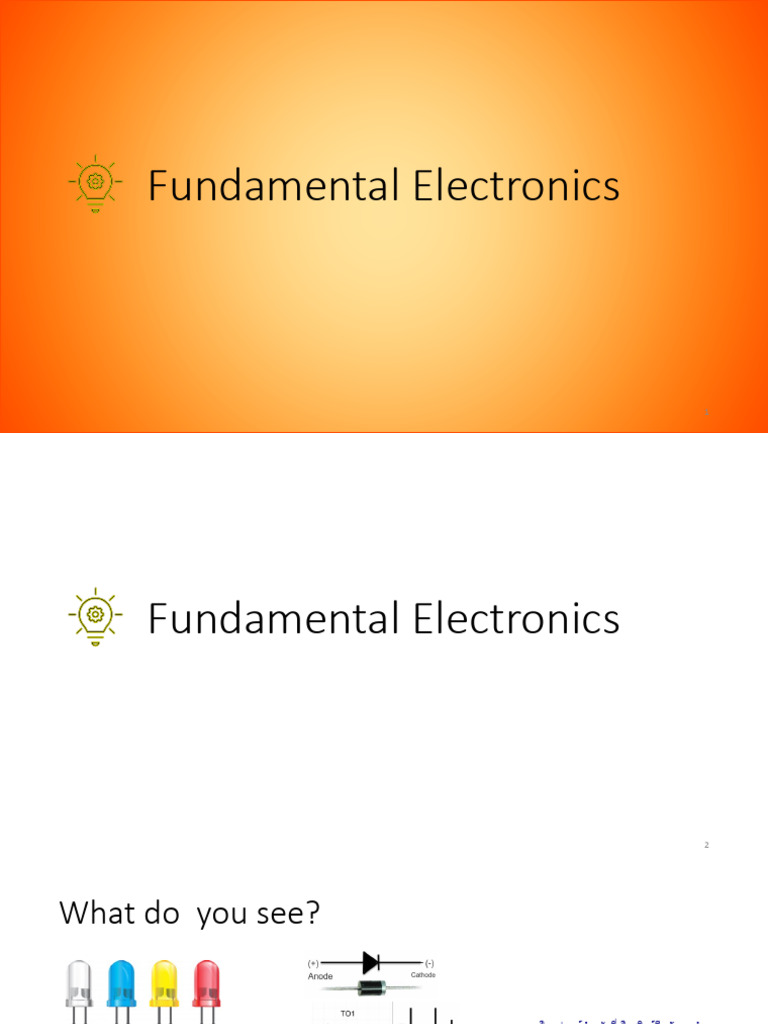 W4 Fundamental+Electronics Handout | PDF