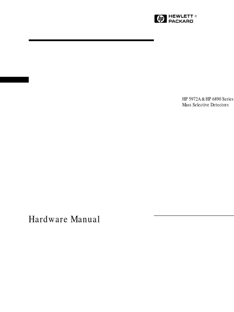 5972 MSD Hardware Manual | PDF | Amplifier | Mass Spectrometry