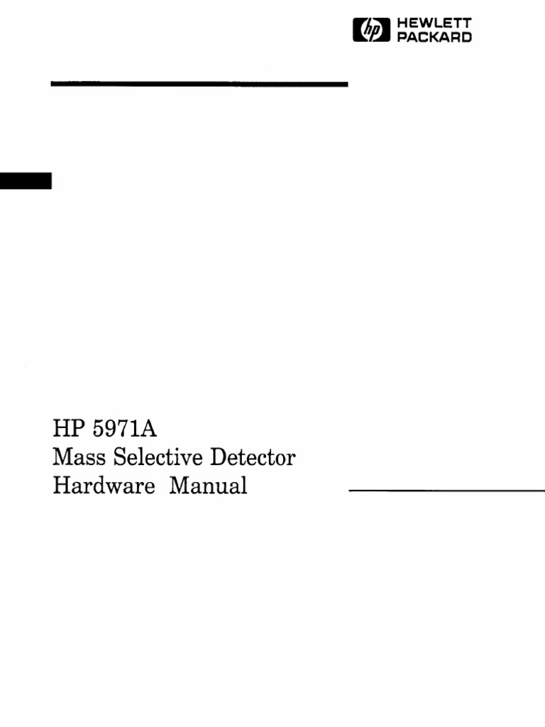 5971 MSD Hardware Manual | PDF | Fuse (Electrical) | Hewlett Packard