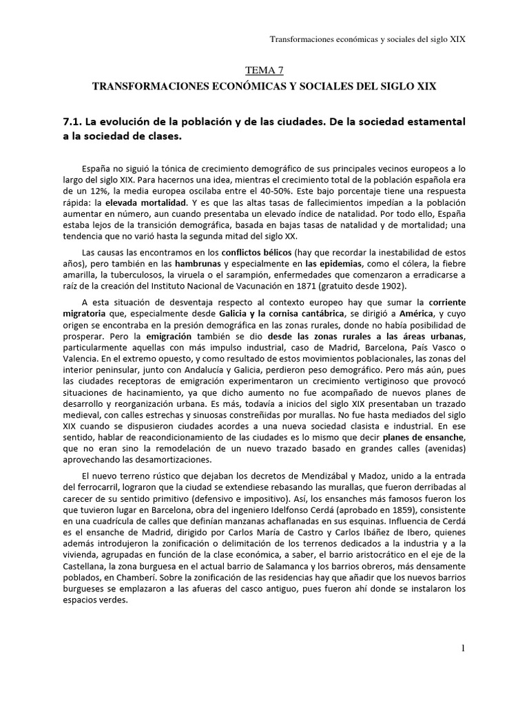 Transformaciones Económicas y Sociales Del Siglo XIX | PDF | Impuestos | Revolución industrial