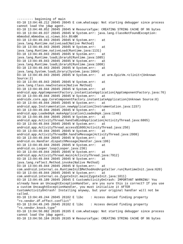 Logcat | PDF | Java (Programming Language) | Android (Operating System)