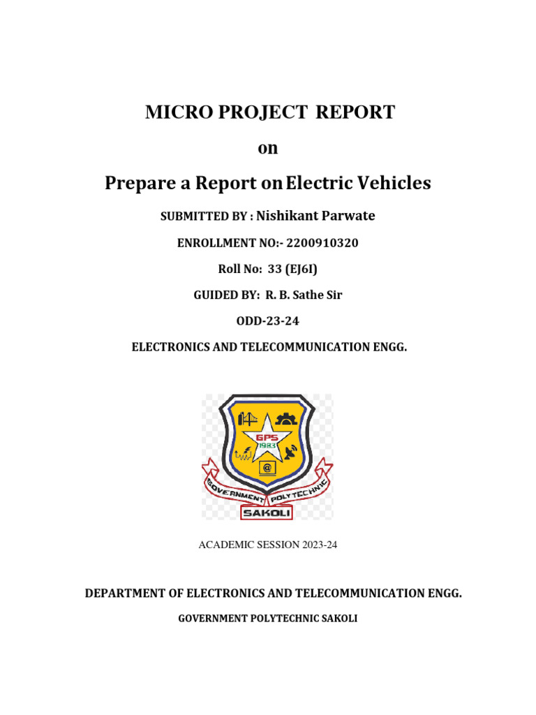 Nishu Ete Project File | PDF | Electric Vehicle | Engines