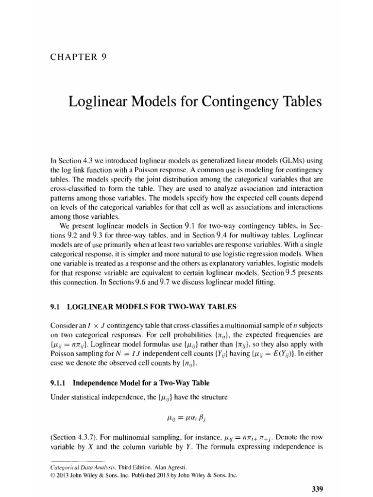 Chap9 Agresti | PDF