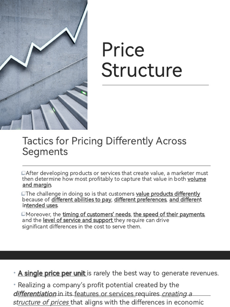 Price Structure Pdf Prices Pricing