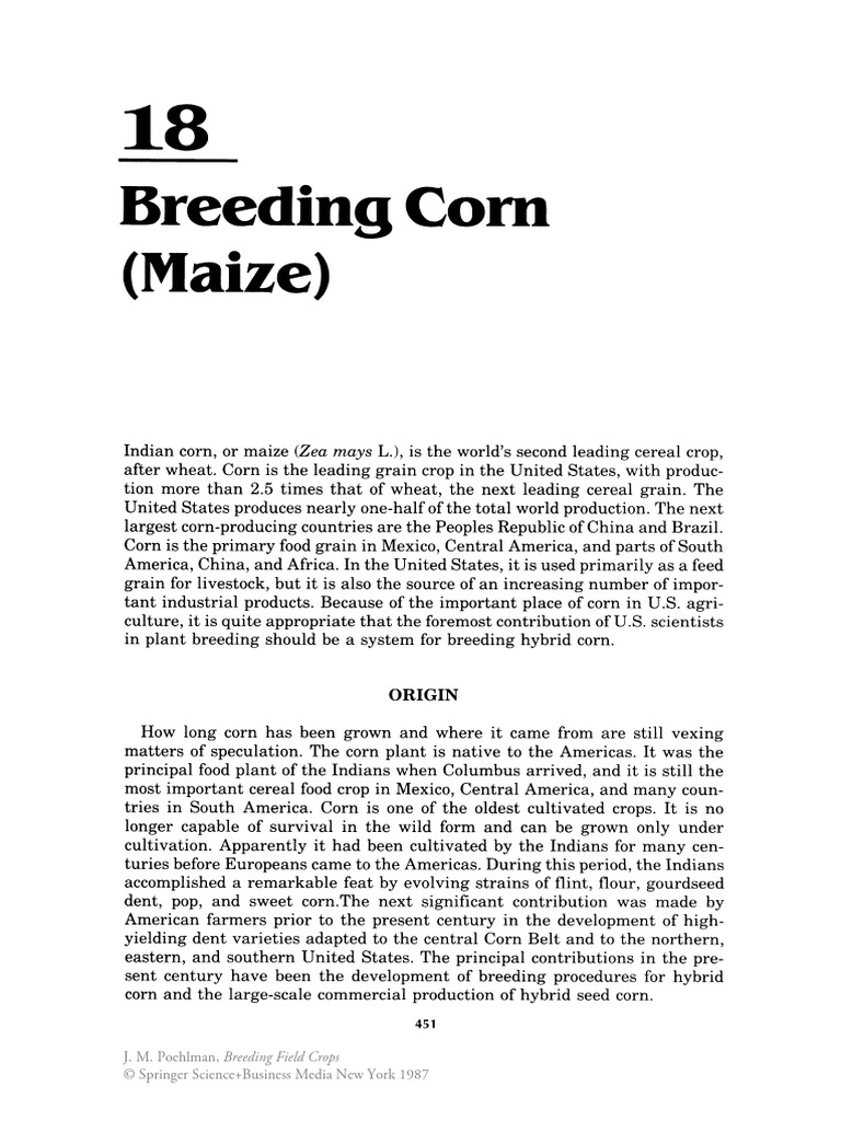 Poe Hlman 1987 | PDF | Plant Breeding | Maize