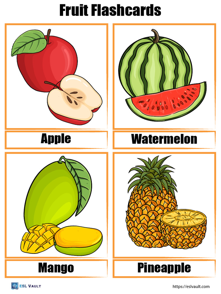 Free Fruit Flashcards 1 | PDF