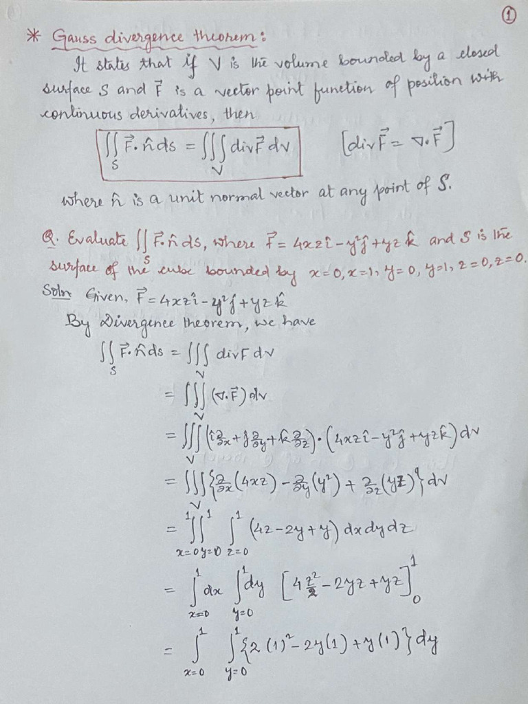 MODULE 1 1.9 Gauss's Theorem | PDF