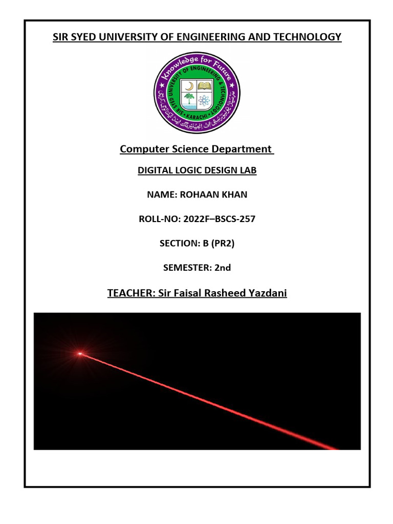Digital Logic Design Lab Guide | PDF